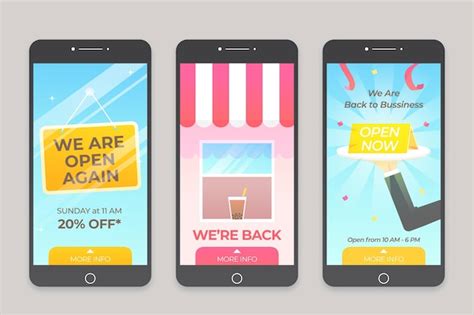 그랜드 재개 소셜 미디어 이야기 무료 벡터