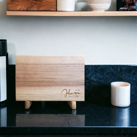 Custom Laser Engraved Walnut Cutting Board Rustic Mothers Day T