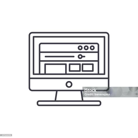 Concept Logiciel Ligne Icône Illustration De Linéaire Vectorielle Logiciel Symbole Signe