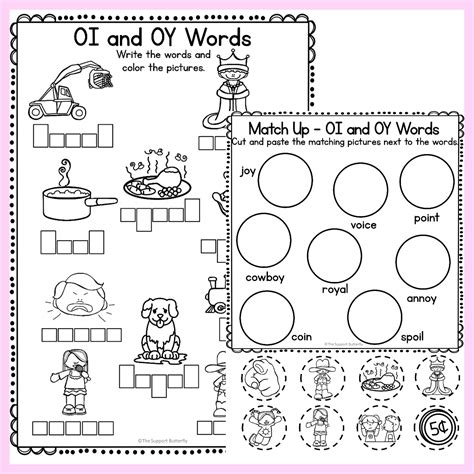 OI And OY Diphthong Worksheets Made By Teachers