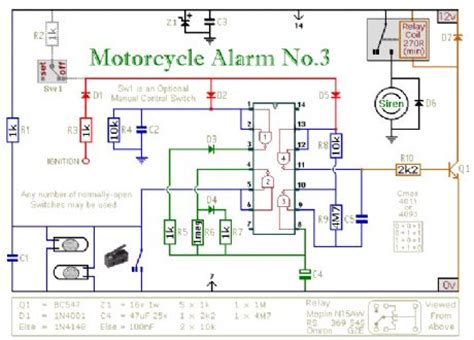 Motorcycle Alarm No Control Circuit Circuit Diagram SeekIC