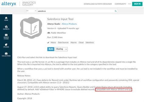 Solved Salesforce Input Tool Compatibility With Alteryx 2 Alteryx Community