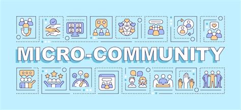 Premium Vector Micro Community Word Concepts Light Blue Banner
