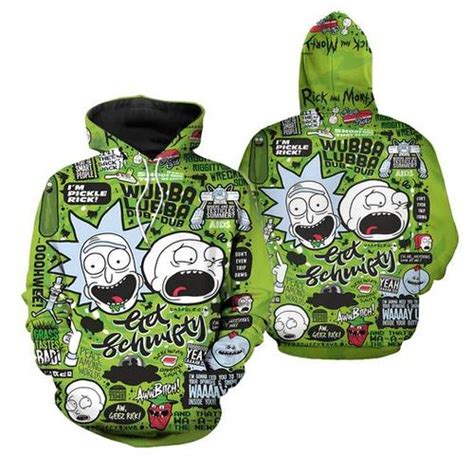 Rick And Rickandmorty Cartoon Cosplay 3d Print Pullover Hoodie