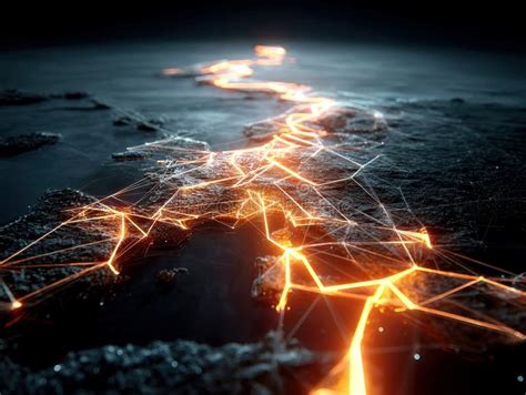 Image Showcases Interconnected Lines Symbolizing Digital Circuits Or Neural Pathways Energy And