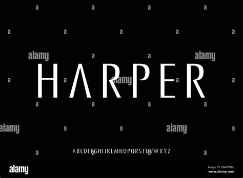 Elegant Minimalist Sans Serif Alphabet Display Font Vector Feminine