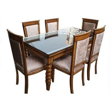 Marble Rectangular Seater Teak Wood Dining Table Set At Set In New Delhi