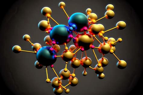 Premium Photo Interweaving Of Chains And Spheres In Chemical Structure Of Molecule Closeup