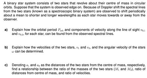 Answered A Binary Star System Consists Of Two Bartleby