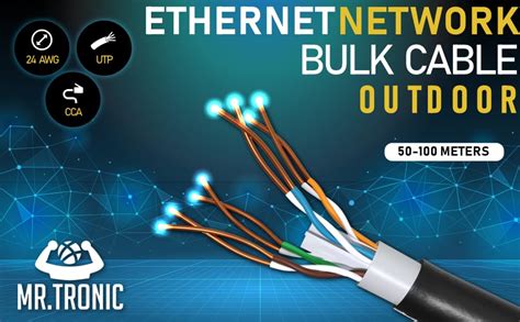 Mr Tronic m Ethernet nätverkskabel utomhus Väderbeständig CAT AWG CCA UTP RJ