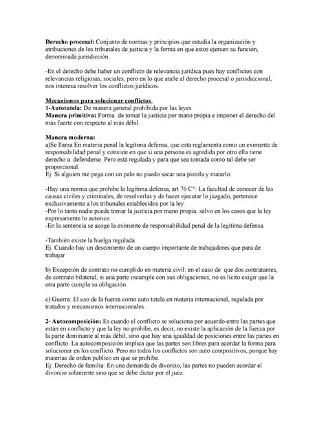 Jurisdiccion Y Competencia Primer Certamen Derecho Procesal Conjunto De Normas Y Principios
