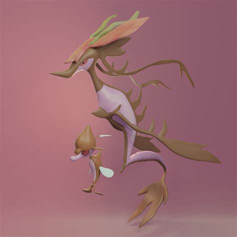 Stl File Pokemon Skrelp And Dragalge 🐉・3d Printable Model To Download
