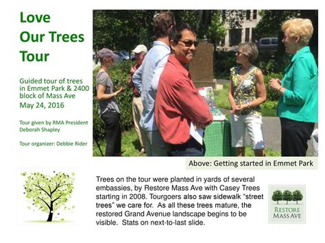 Love Our Trees Tour May 24 2016 Above Getting Started In Emmet Park