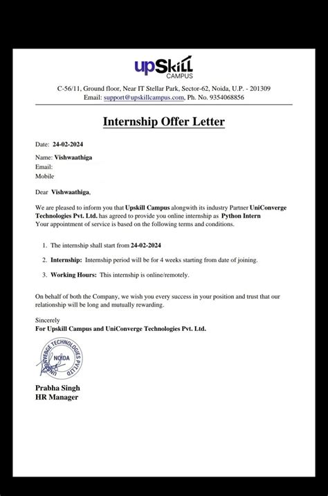 Vishwaathiga Manimuthu On Linkedin Pythonintern Upskillcampus Internshipoffer