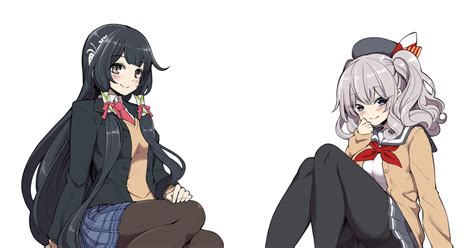 艦隊これくしょん 制服（タイツ）鹿島と瑞穂 はなうなのイラスト Pixiv