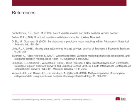 Ppt Predictive Mean Matching Using A Factor Model Powerpoint