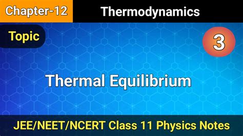Thermal Equilibrium Maths And Physics With Pandey Sir
