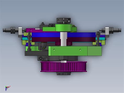 凸轮搬运机械手装置机构 SOLIDWORKS 2017 STEP 模型图纸下载 屿双网
