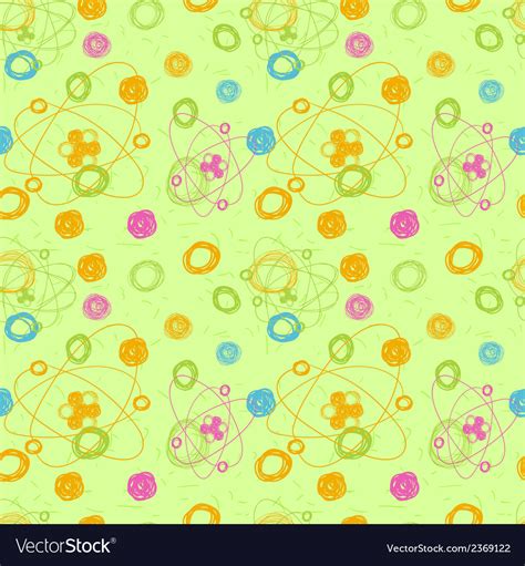 Abstract Seamless Background Molecule Structure Vector Image