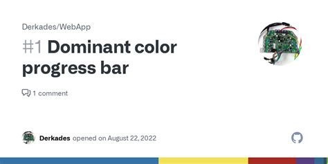 Dominant Color Progress Bar · Issue 1 · Derkadeswebapp · Github