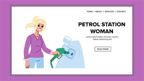 Gas Station Girl Vectors And Illustrations For Free Download Freepik