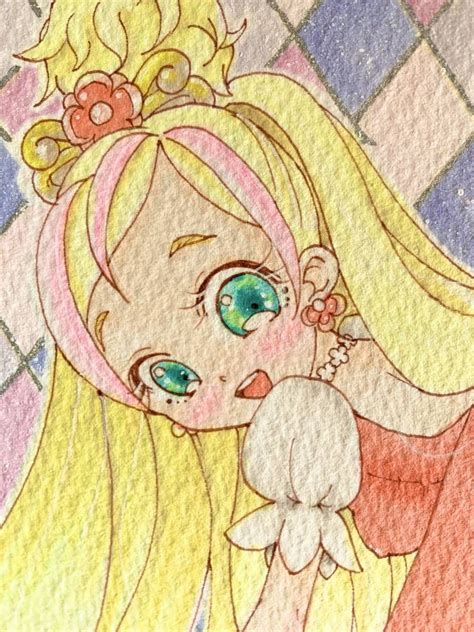 【やや傷や汚れあり】同人 アナログ 手描き イラスト ファンアート【goプリンセスプリキュア】キュアフローラ 春野はるかの落札情報詳細