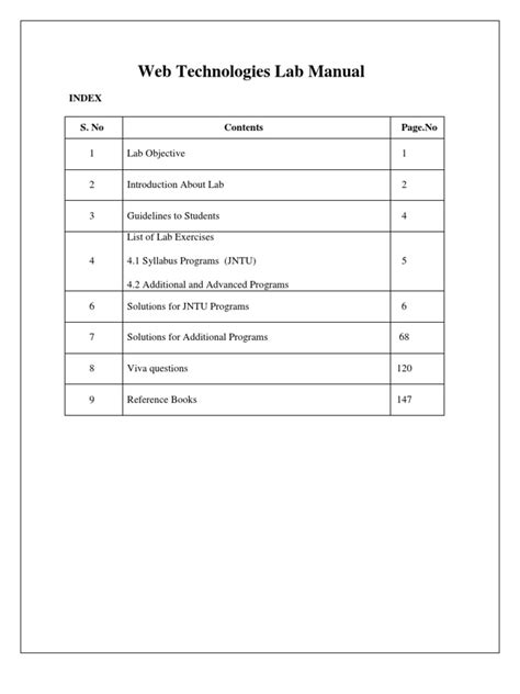 Web Technology Lab Manual Pdf Java Servlet Java Programming Language