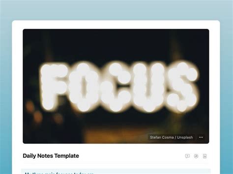 Daily Notes Free Craft Template