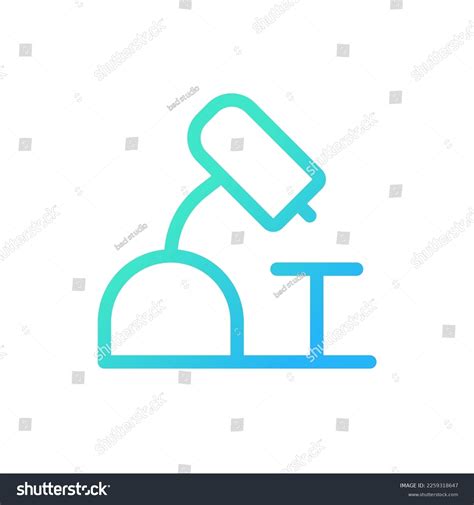 Microscope Pixel Perfect Gradient Linear Ui Stock Vector Royalty Free
