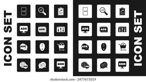 Set Clipboard Graph Chart Advertising Browser Stock Vector Royalty Free Shutterstock