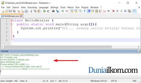 Tutorial Belajar Java Cara Menjalankan Java Dari Notepad Duniailkom