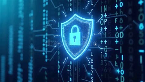 A Digital Shield Symbol With Binary Code In The Background Representing Cybersecurity Data