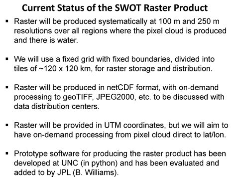 swot raster update nasa swot
