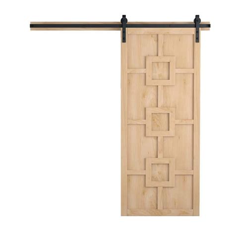 Verycustom 42 In X 84 In Mod Squad Unfinished Wood Sliding Barn Door