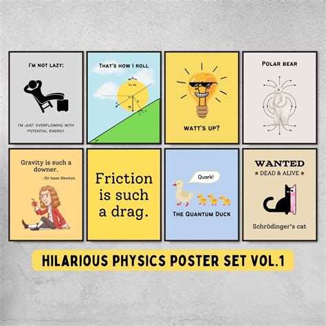 Funny Posters For Physics Classroom Decor Vol 1 Eggcellent Educator