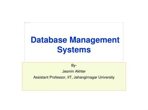 PPT Database Management Systems PowerPoint Presentation Free Download ID