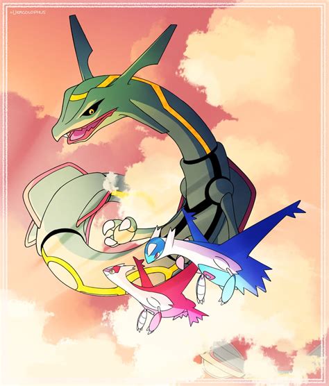 Latias Latios And Rayquaza Pokemon Drawn By Vergolophus Danbooru
