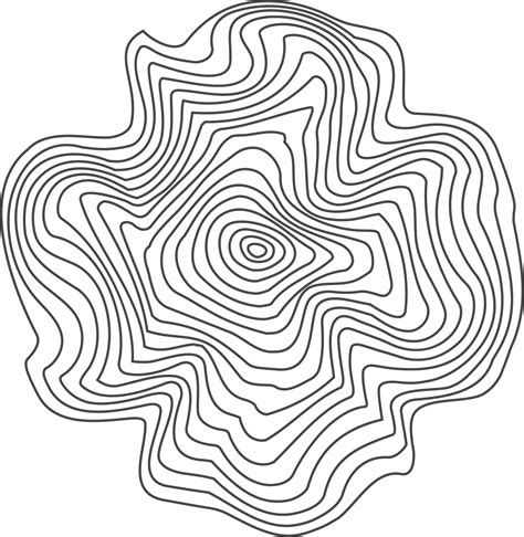 Topography Line Circles Tree Rings Organic Pattern Nature Wavy