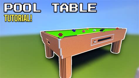 Minecraft Tutorial How To Build A Pool Table Youtube