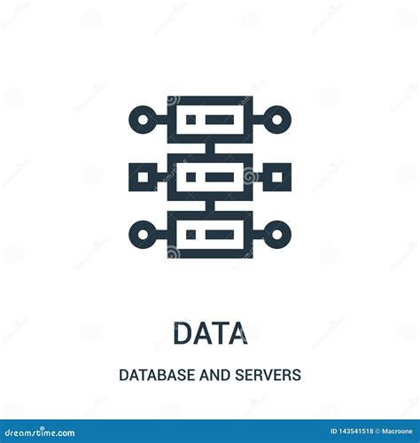 Data Icon Vector From Database And Servers Collection Thin Line Data