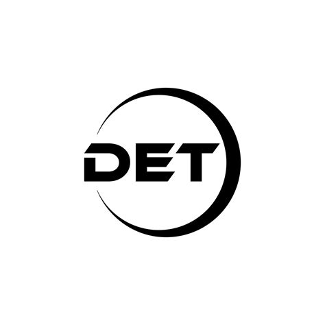 Det Letter Logo Design In Illustration Vector Logo Calligraphy