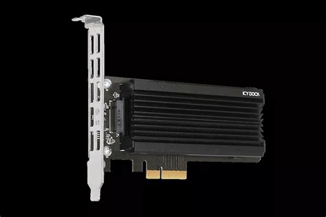 MB987M2P 1B 1盘位M 2 NVMe SSD转PCIe 4 0 x4转接器附散热机壳和PCIe支架