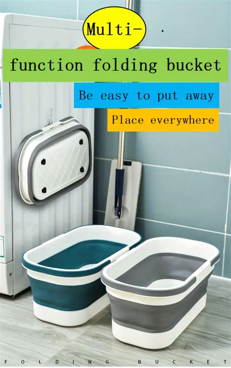 Portable Folding Mop Bucket Rectangular Mop Bucket Household Temu
