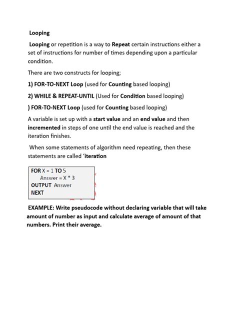 looping pdf control flow mathematical logic