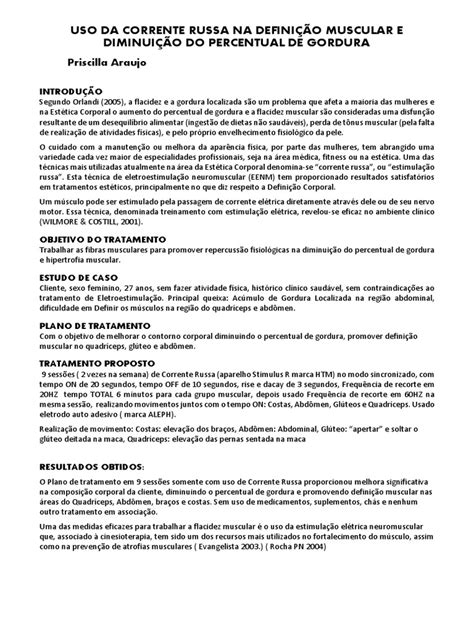 Resumo Expandido Priscila Araujo Pdf Músculo Esquelético