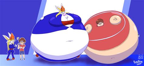 Rule 34 Balloon Fetish Balloonbunnyboi Big Breasts Breasts Cinderace