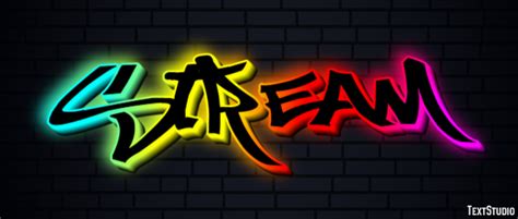 Stream Text Effect And Logo Design Word