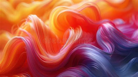Vibrant 3d Loop Line In A Spectrum Of Colors Stock Illustration