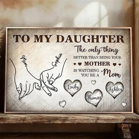 Personalized To My Daughter Wooden Wall Art From Mom