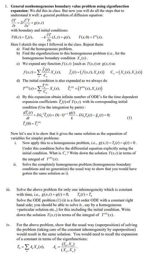 Solved 1 General Nonhomogeneous Boundary Value Problem